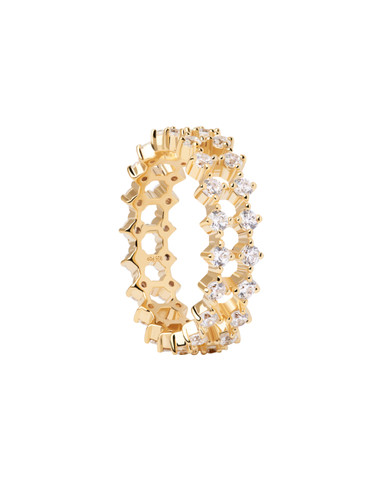 PDPAOLA Slim Dumbo Gold Ring - Heart and Grace Pty Ltd