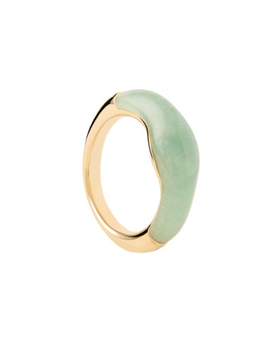 PDPAOLA Green Aventurine Nami Ring - Heart and Grace Pty Ltd