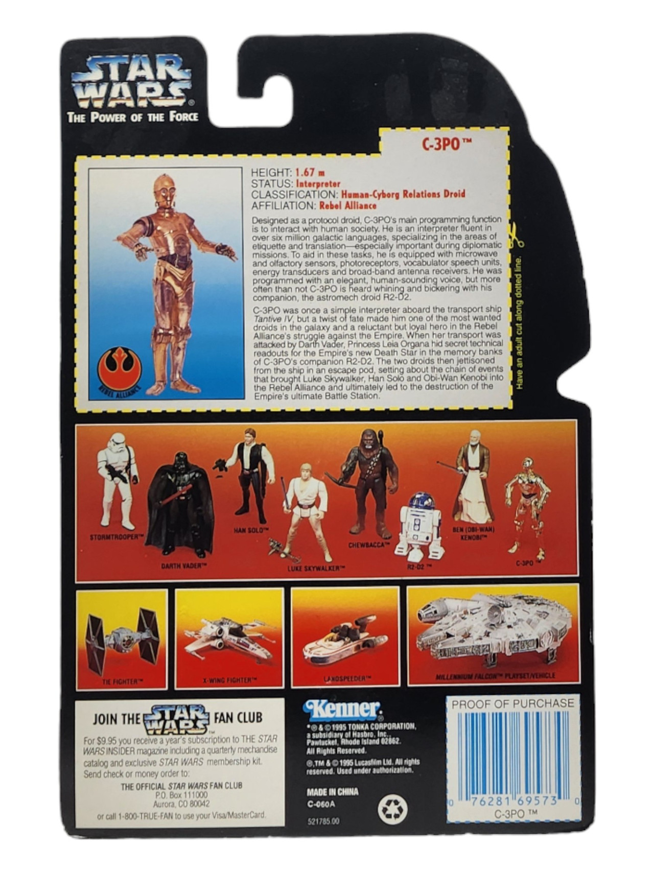 Kenner Star Wars POTF C-3PO Action Figure - Collectible Toy