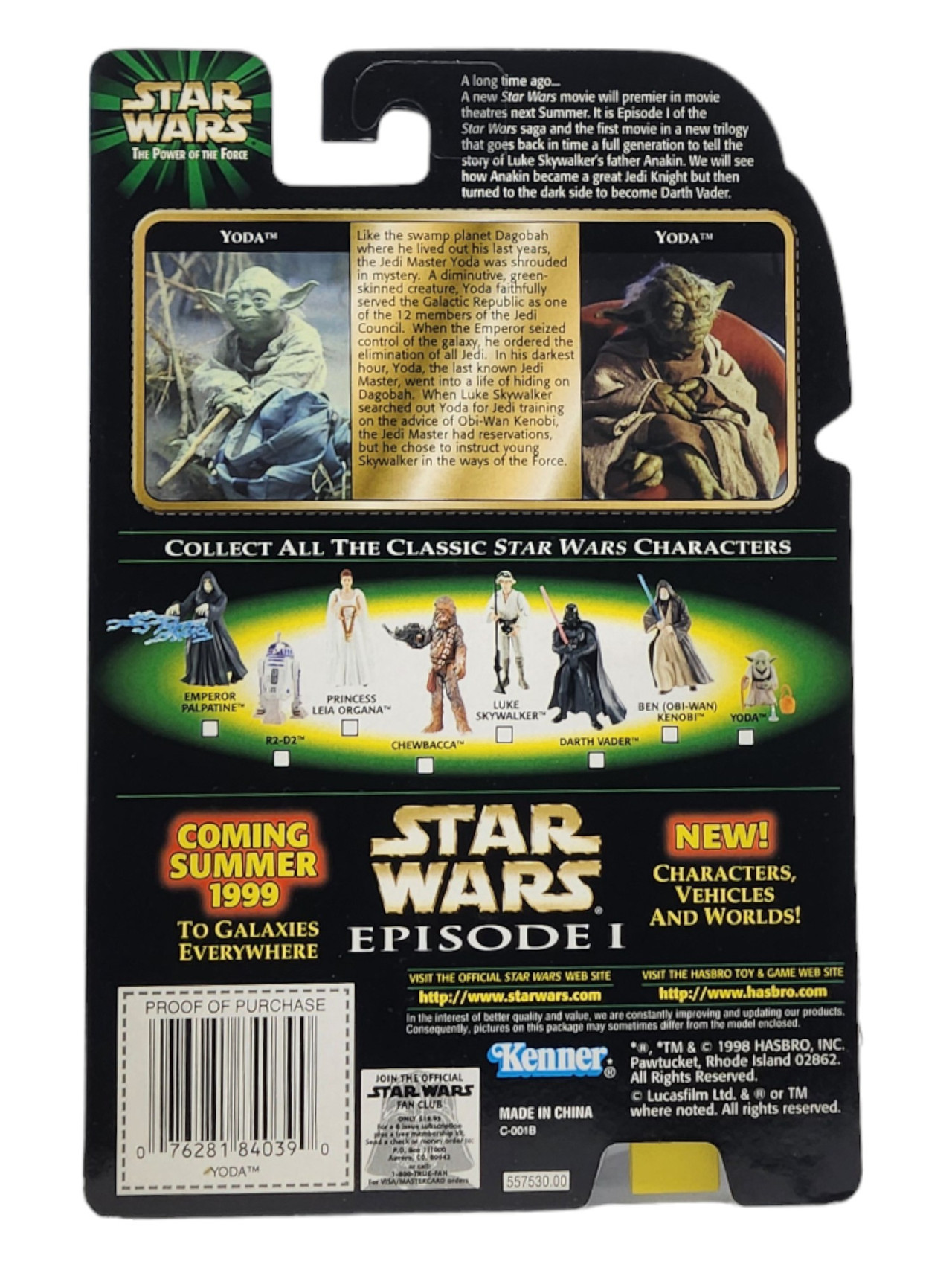 Hasbro Star Wars POTF Yoda Action Figure - Collectible Toy