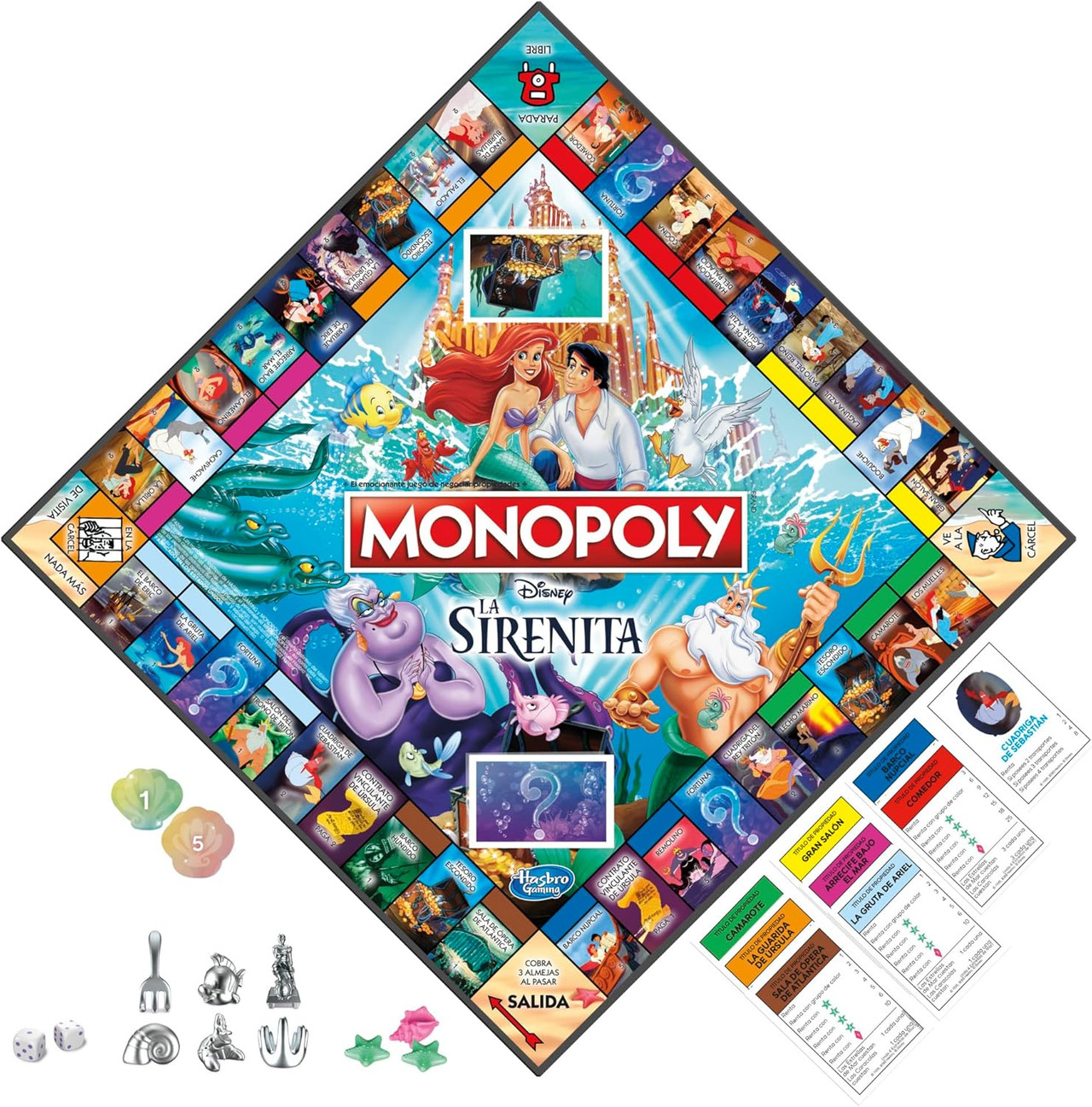 Monopoly Disney's The Little Mermaid Game – Dive into Ariel's World ...