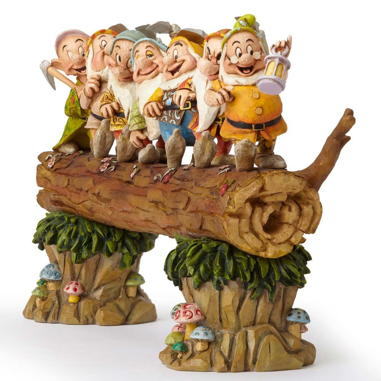 Disney Traditions Snow White and the Seven Dwarfs Log Statue - Buy at ...