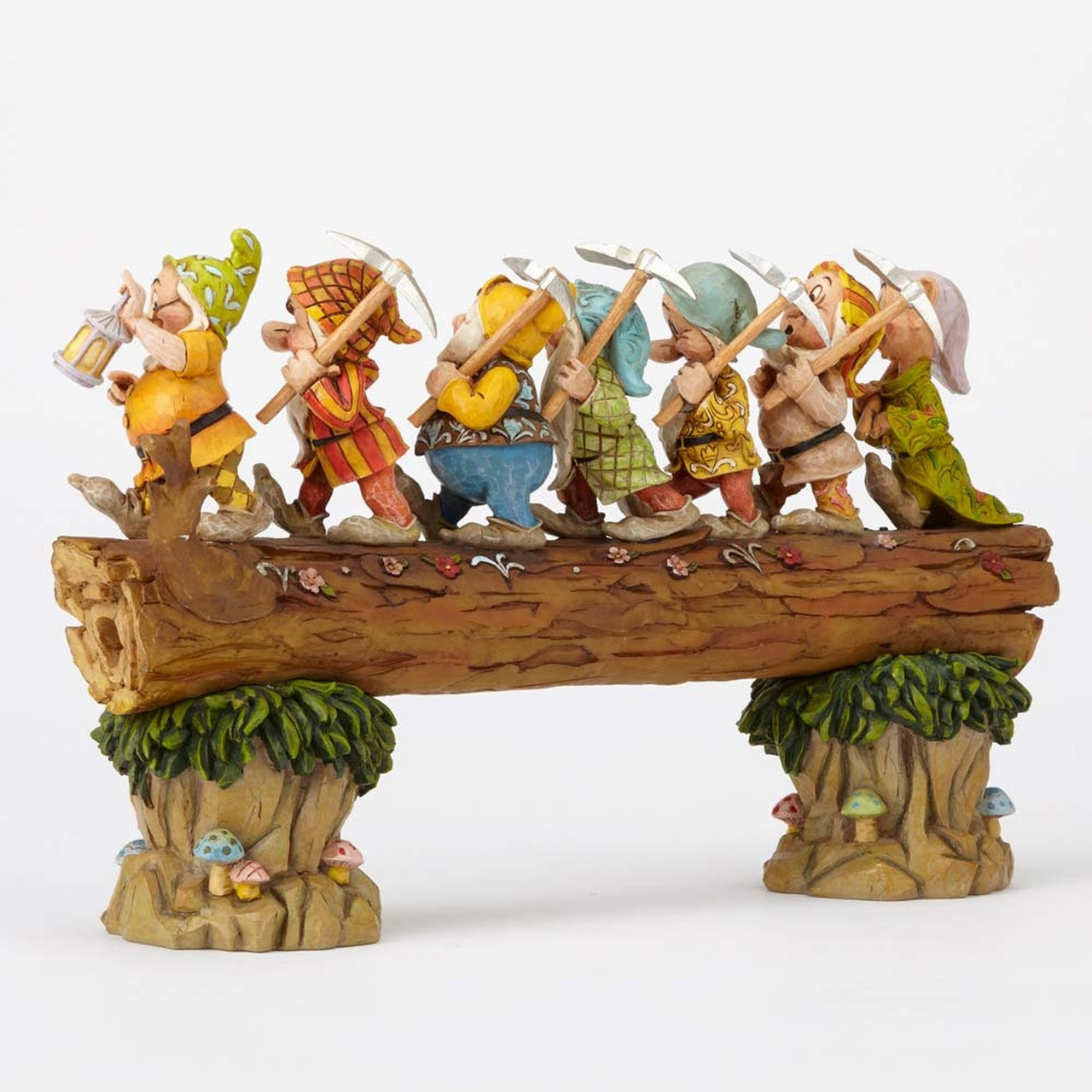 Disney Traditions Snow White and the Seven Dwarfs Log Statue - Buy at ...