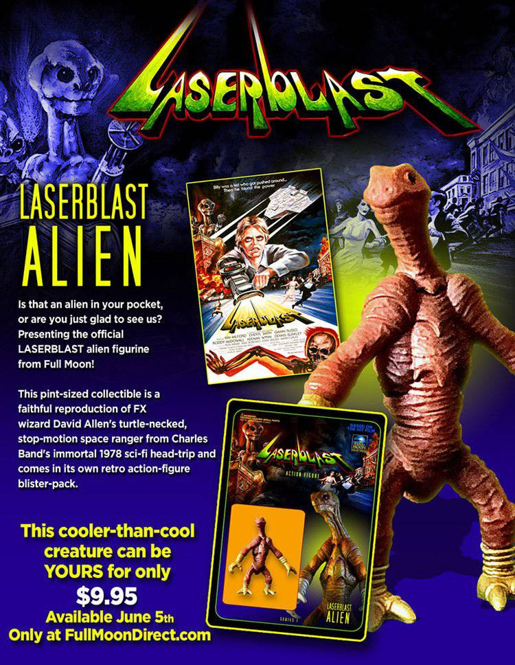 Full Moon Horror Laserblast Alien Action Figure - Sci-Fi Horror Collectible