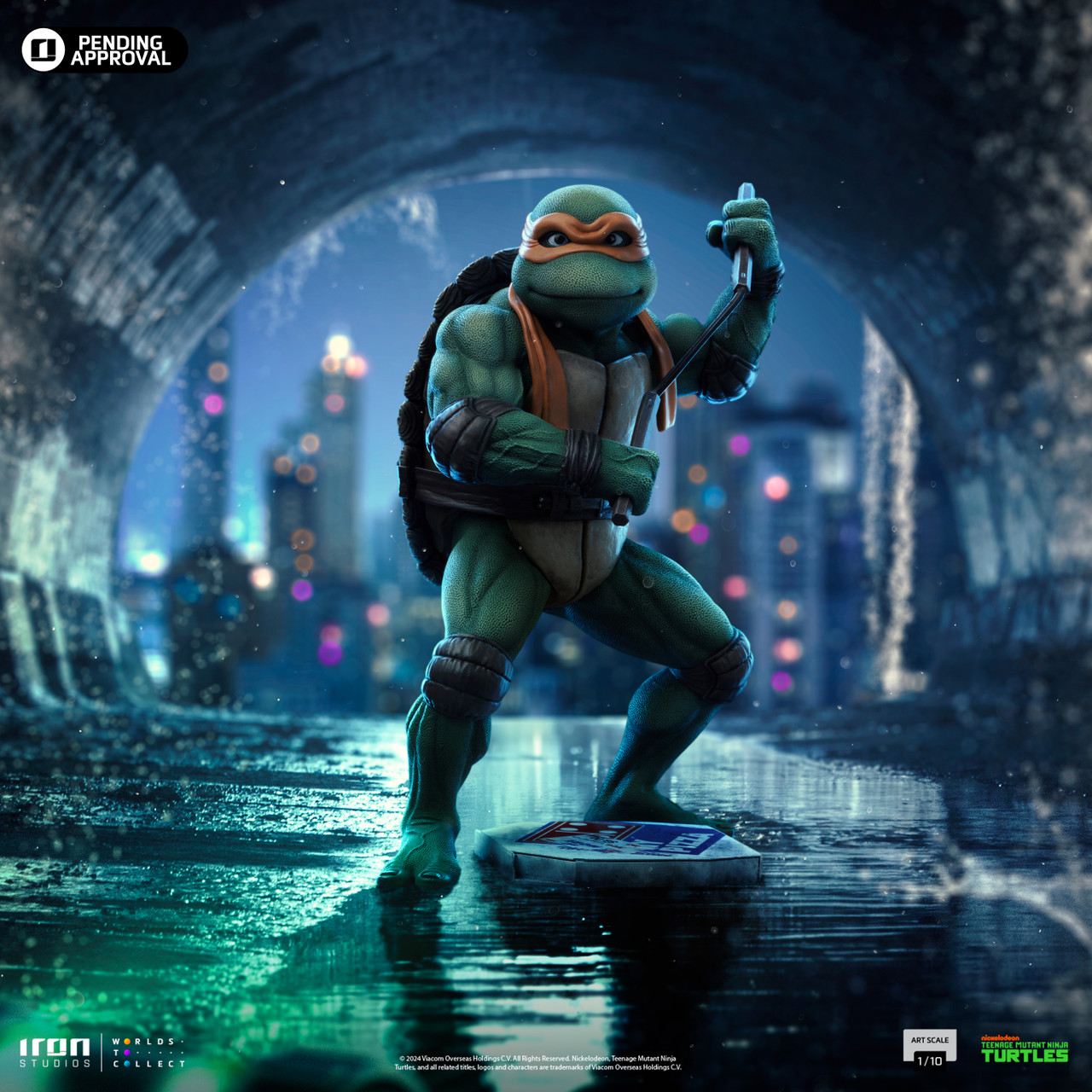 Iron Studios Teenage Mutant Ninja Turtles (1990) Michelangelo 1:10 Art ...