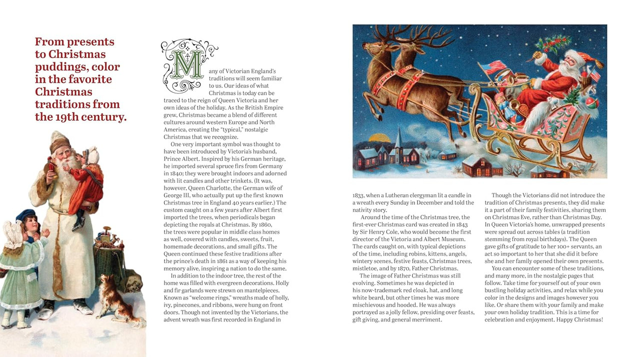 A Victorian Christmas Coloring Book – Nostalgic Yule Traditions