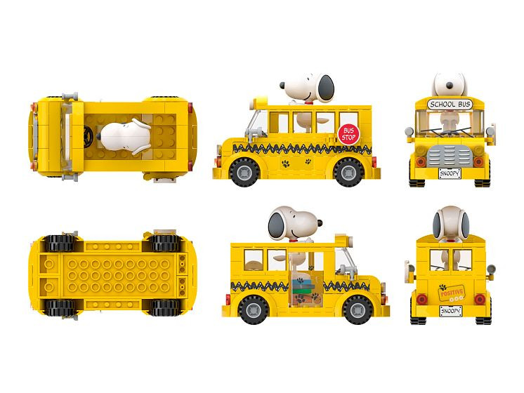 Pantasy Peanuts School Bus – Classic Peanuts Collectible Building Set