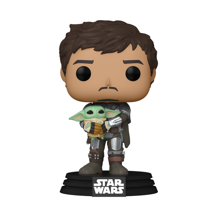 Funko Star Wars: The Mandalorian Mando Holding Child Pop! Vinyl Figure ...