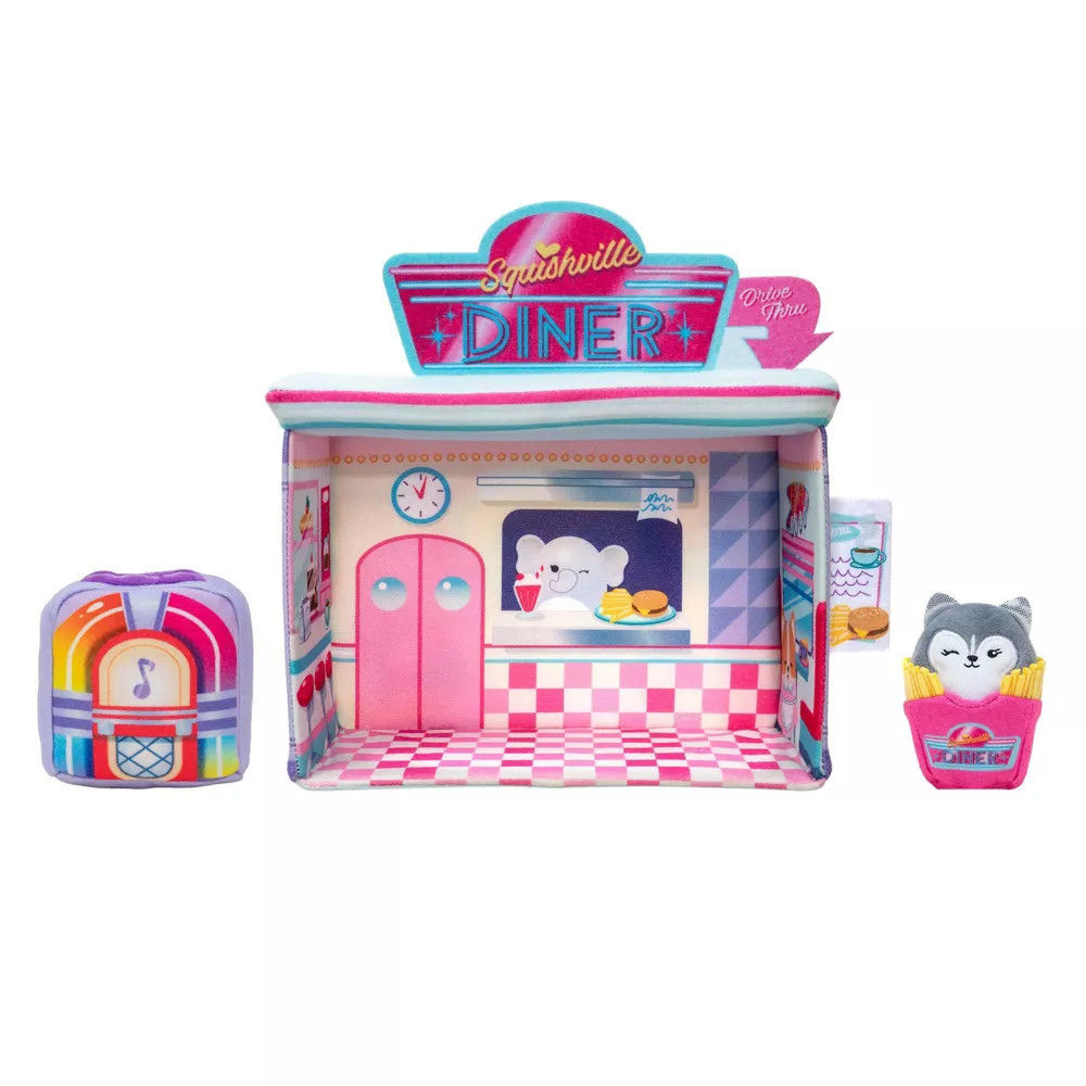 Jazwares Squishville Darling Diner Deluxe Play Scene 2 Inch Plush - Buy ...