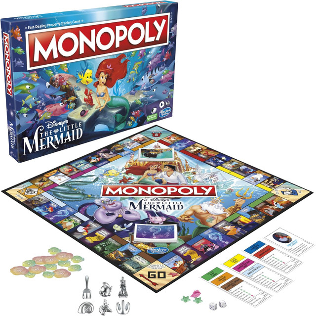 Monopoly Disney's The Little Mermaid Game – Dive into Ariel's World ...