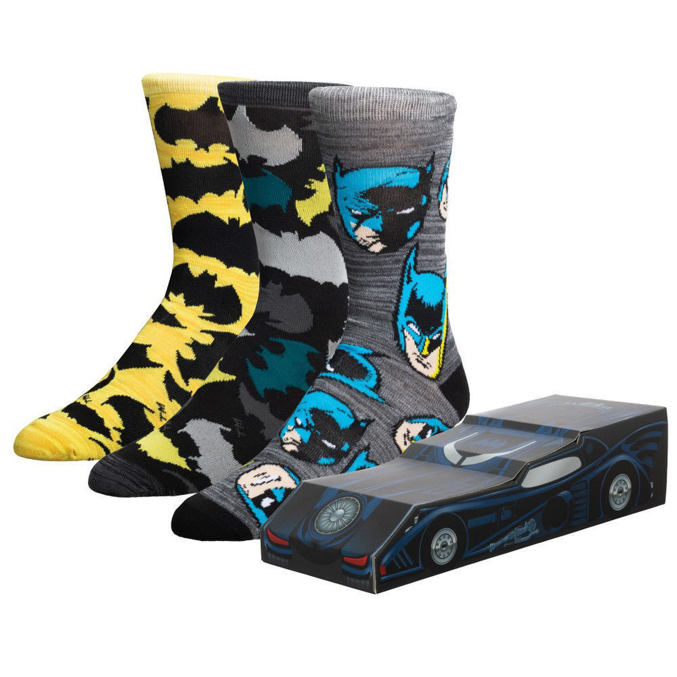DC Comics Batman 'Suit Up' Crew Sock With Cape - Buy at Not Just Toyz