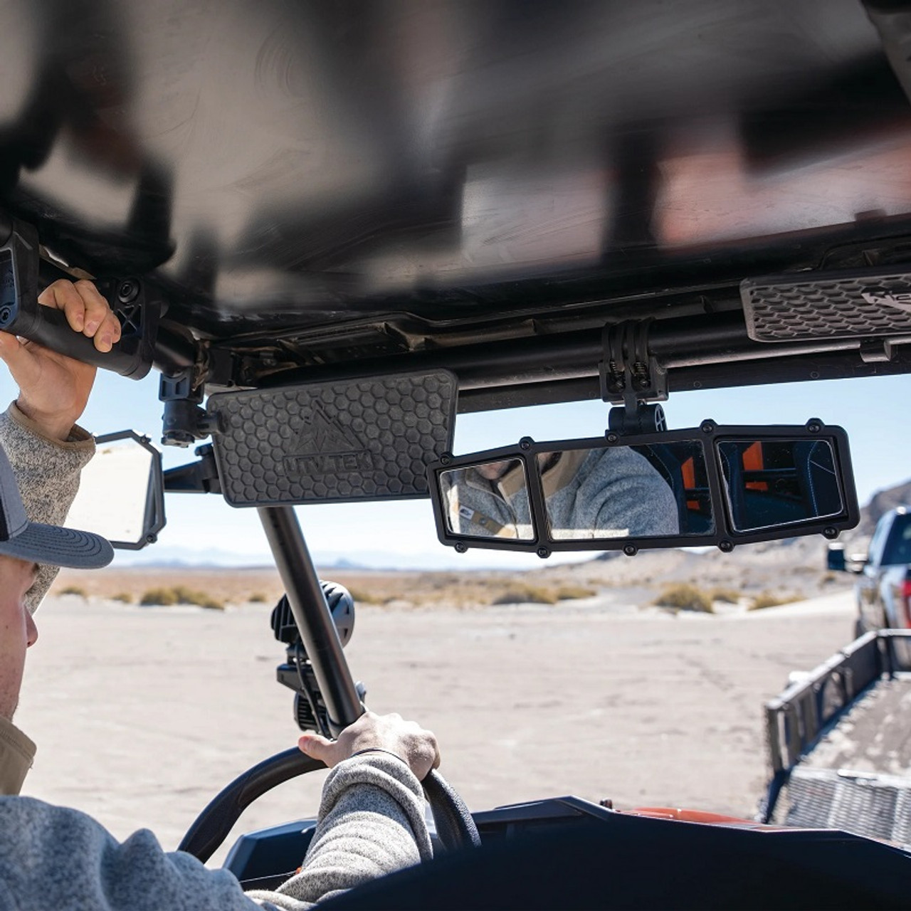 Polaris Ranger Elite Series Center Rear View Mirror With Dual Blindspot
