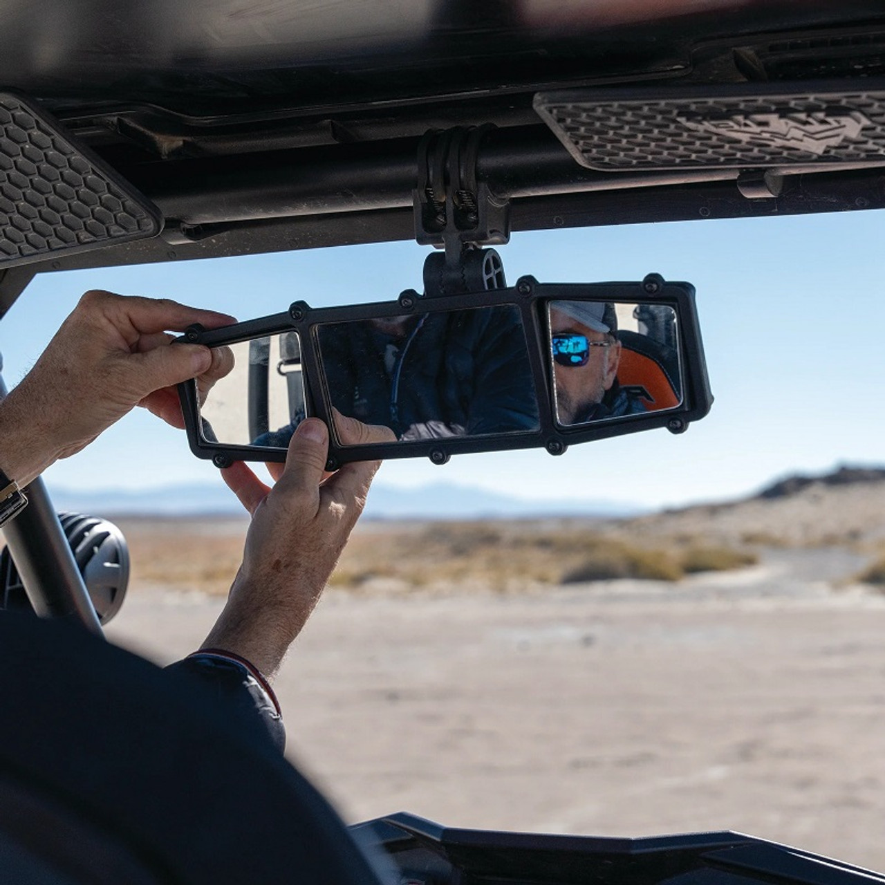 Polaris Ranger Elite Series Center Rear View Mirror With Dual Blindspot
