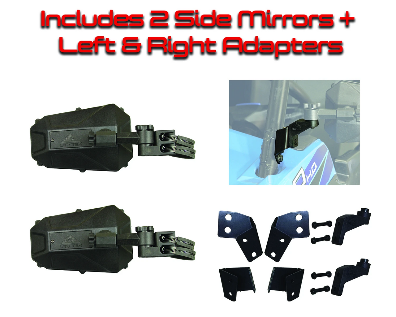 Polaris Ranger Elite Series2 2 Pack Utv Side Mirror With Blindspot By