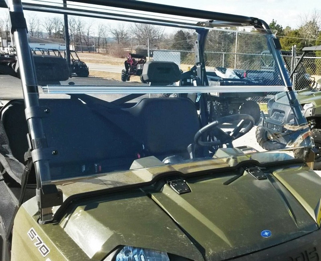Folding Front Utv Windshield For The Polaris Ranger By Bad Dawg 693