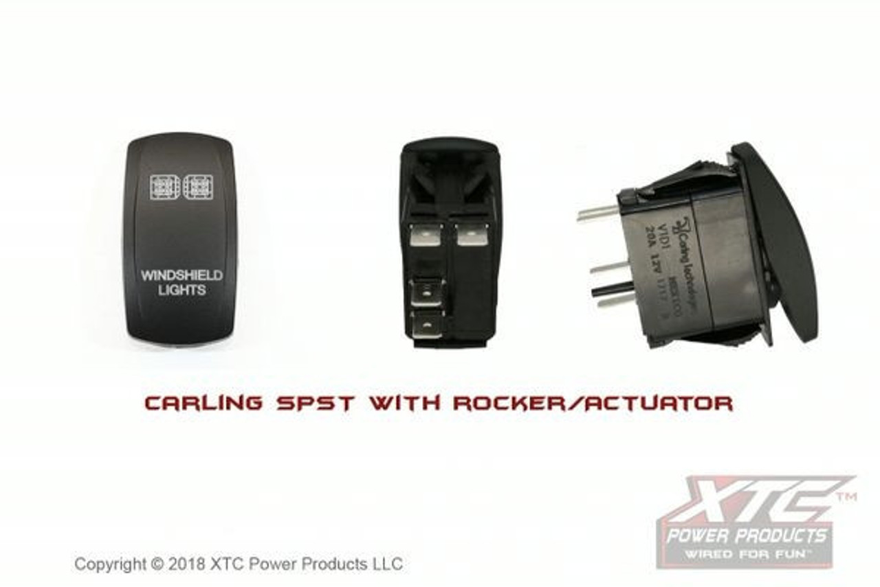 Polaris Ranger Carling Switch With Windshield Lights Actuatorrocker