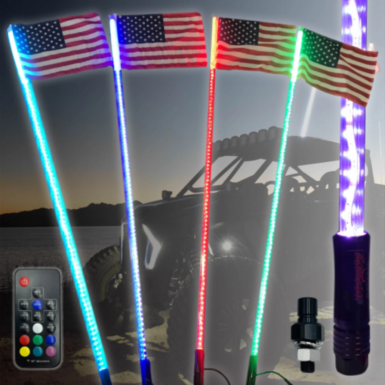 Polaris Ranger G2 20 Color 200 Combination Led Lighted Whip Epr Aces