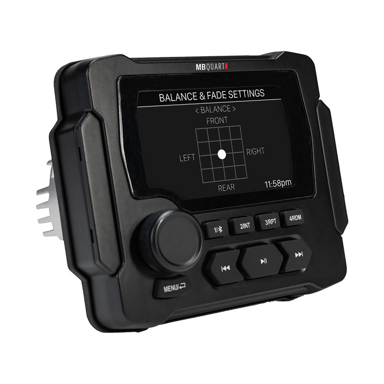 160w Powered Bluetooth Amfm Gauge Mount Radio With Led Color Display