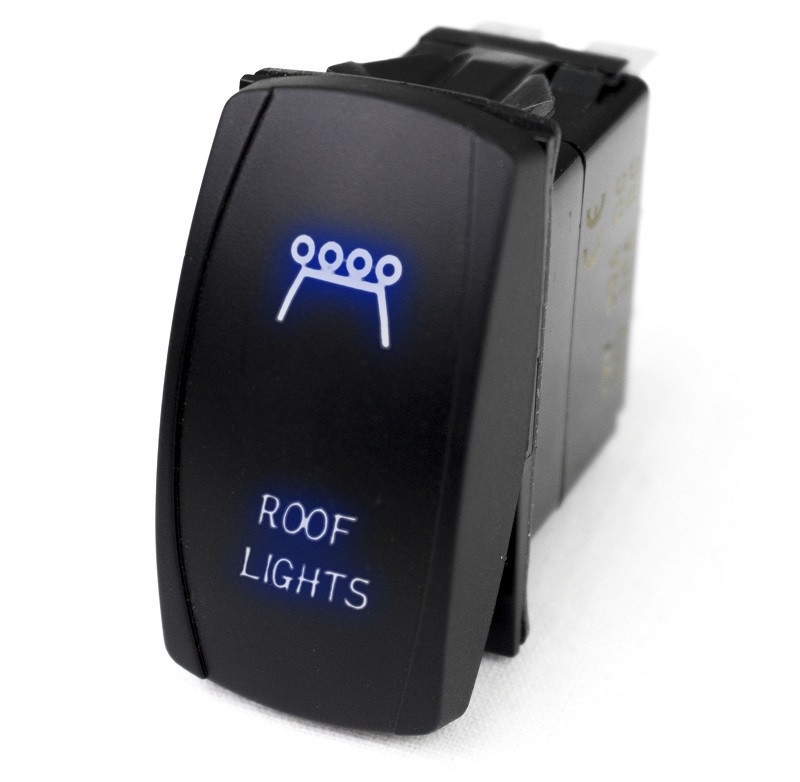 Polaris Ranger LED Rocker Switch w/ Blue LED Radiance Roof Lights by ...