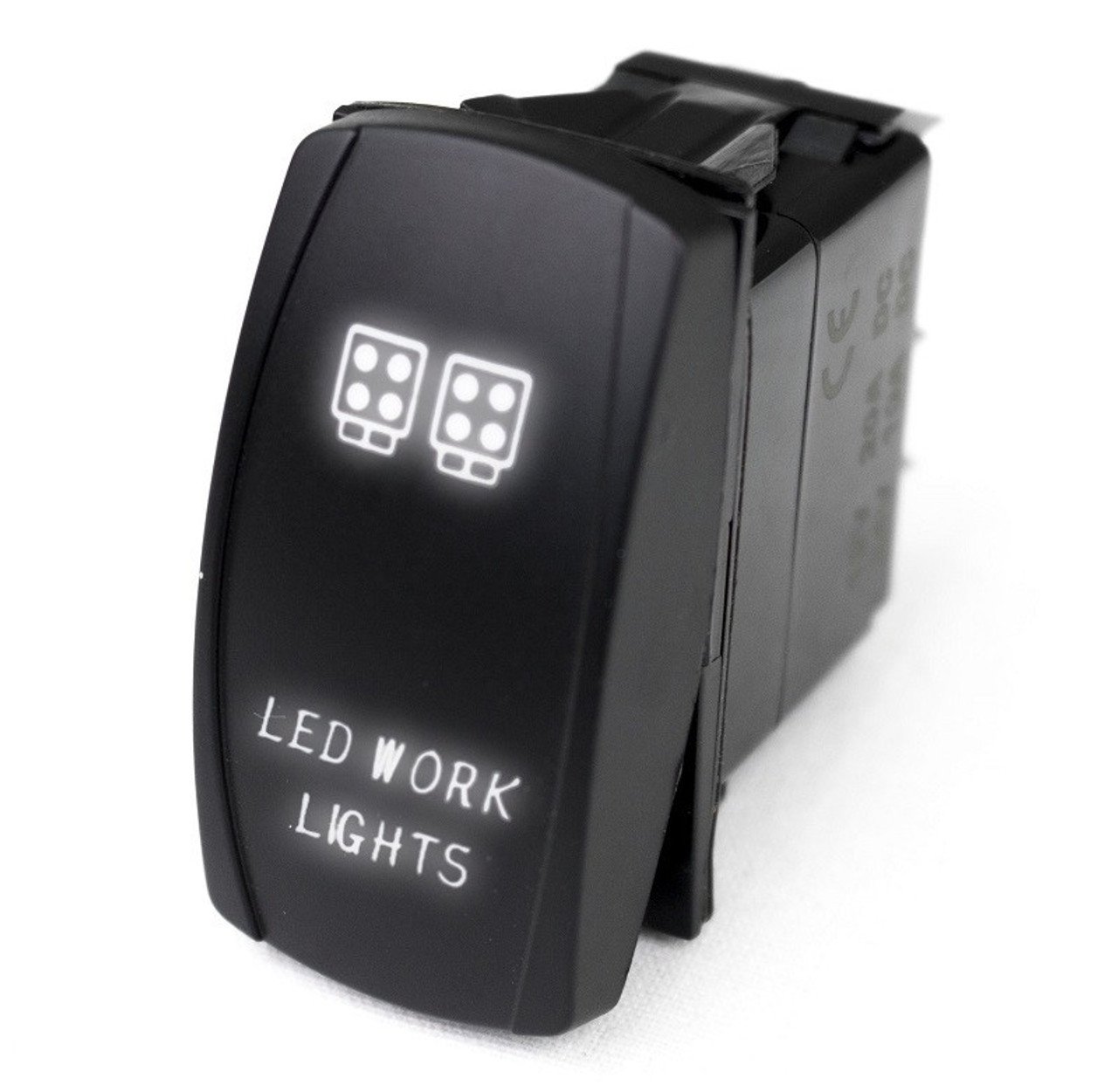 Polaris Ranger Led Rocker Switch W White Led Radiance Work Lights By