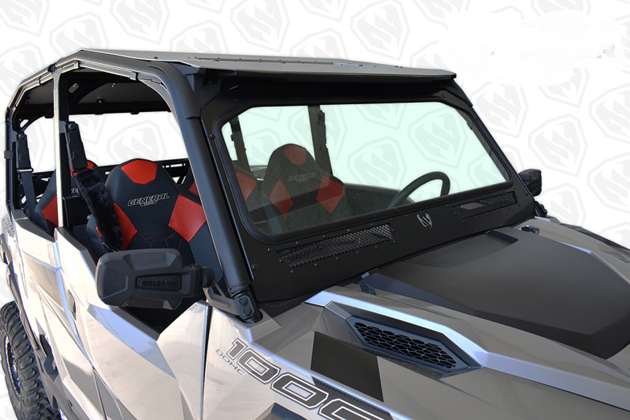 Polaris General Vented Full Glass Windshield By Moto Armor Ma Gen Ws