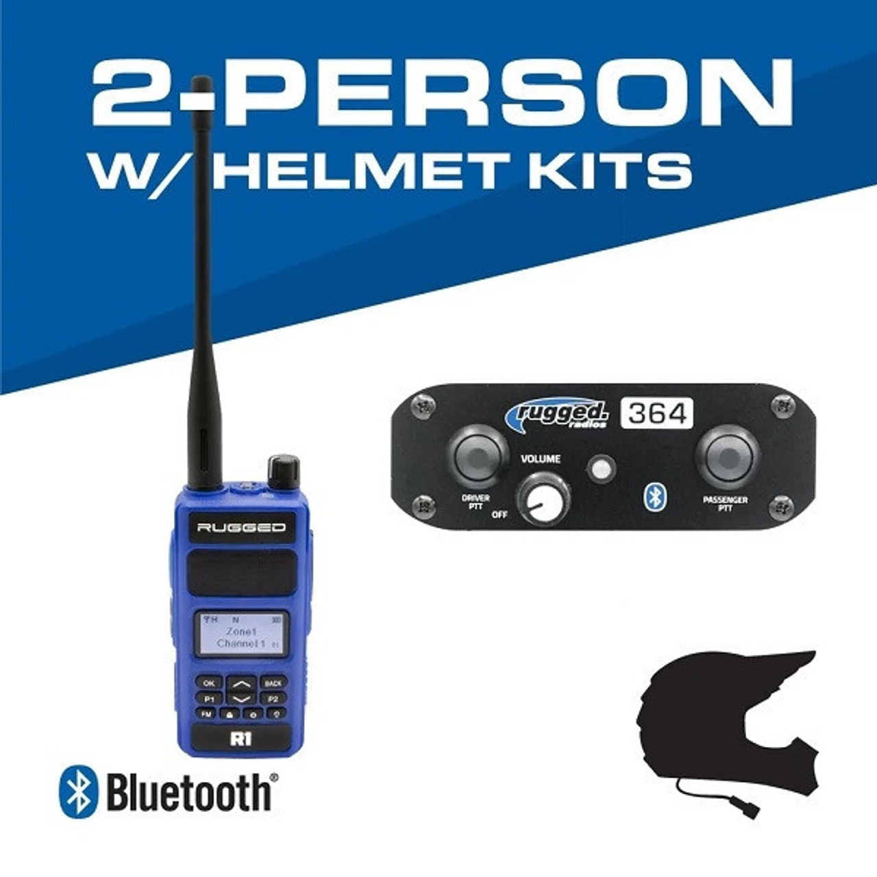 Polaris Ranger 2 Person 364 Communication Intercom Bundle With 2 Way