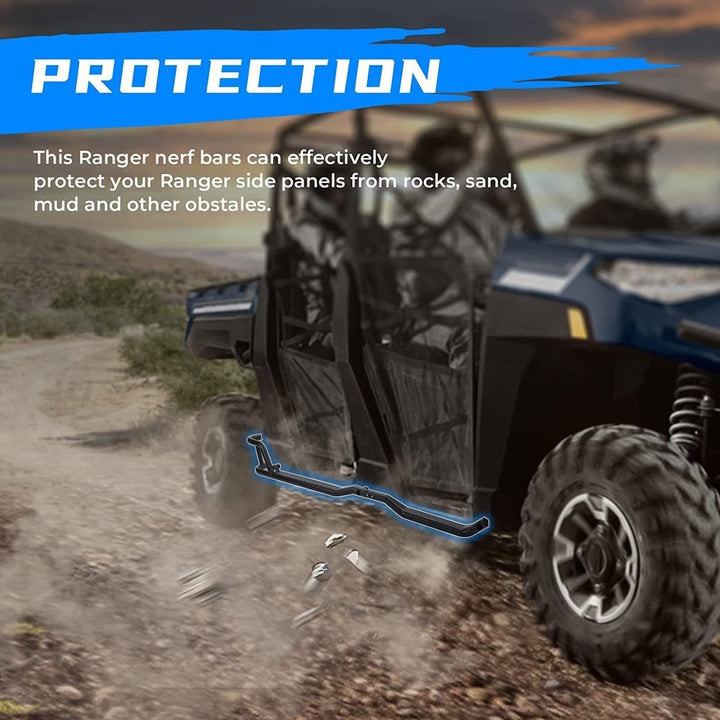 Polaris Ranger Crew XP 1000 Nerf Bars Rock Sliders by Kemimoto - B0101 ...