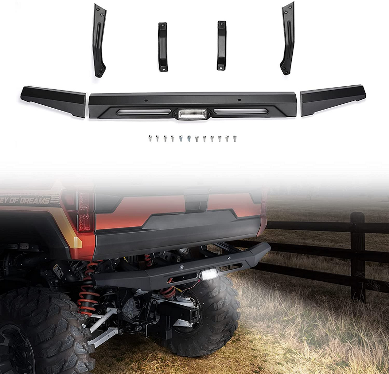 Polaris Ranger Xp 1000 Crew Xp 1000 Kinetic Rear Bumper With Light