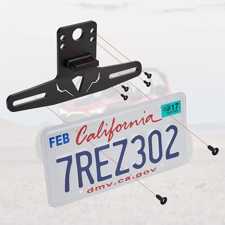 Enhance Visibility with Kemimoto's LED Lighted License Plate Holder for ...