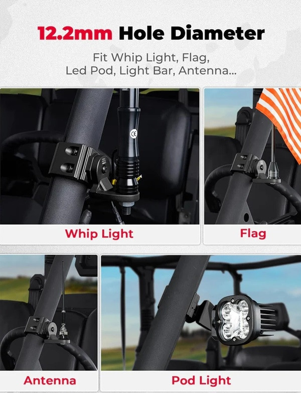 Enhance Your Ranger's Visibility with Kemimoto's Polaris Ranger Whip ...
