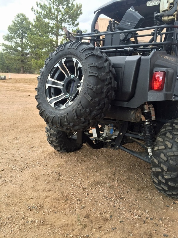 Polaris Ranger Universal Swing Away Receiver Hitch Spare Tire Angle ...