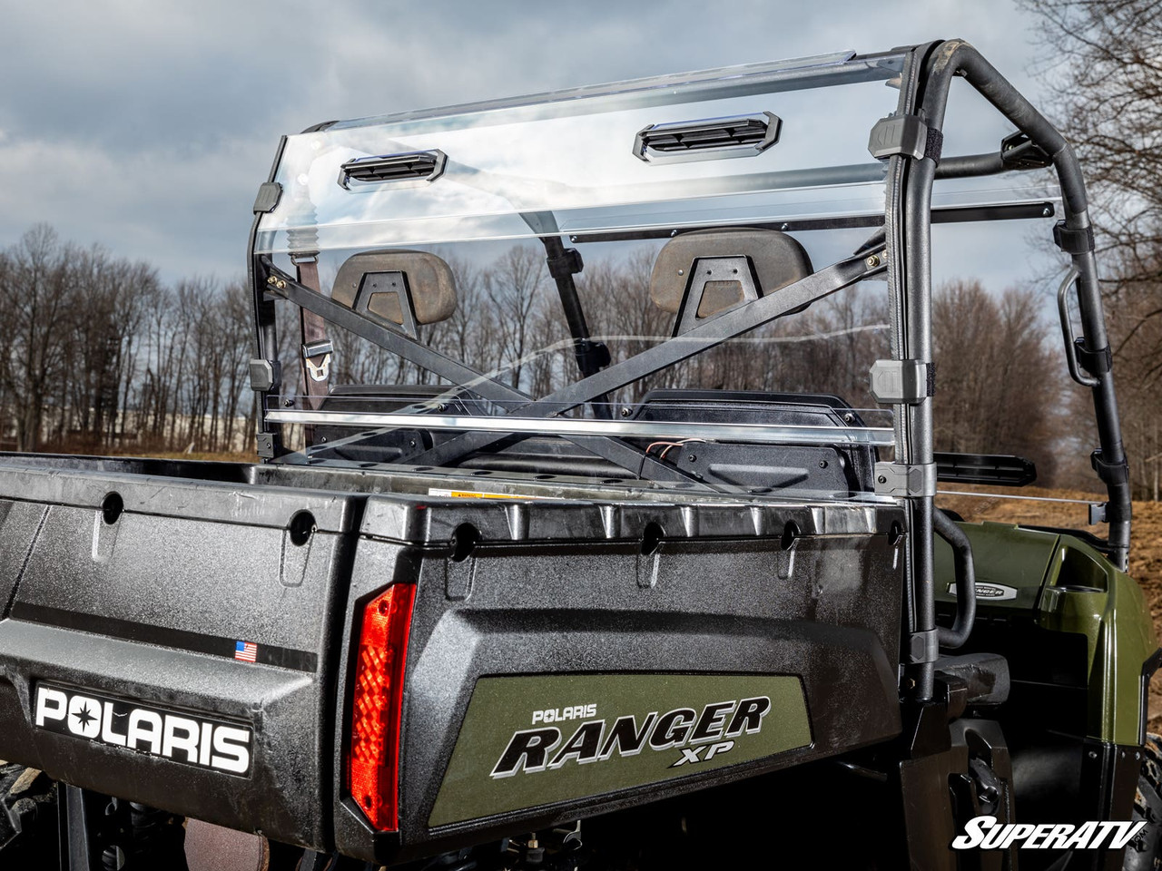 Polaris Ranger 500 Vented Full Rear Windshield by SuperATV RWS-P-RAN900 ...