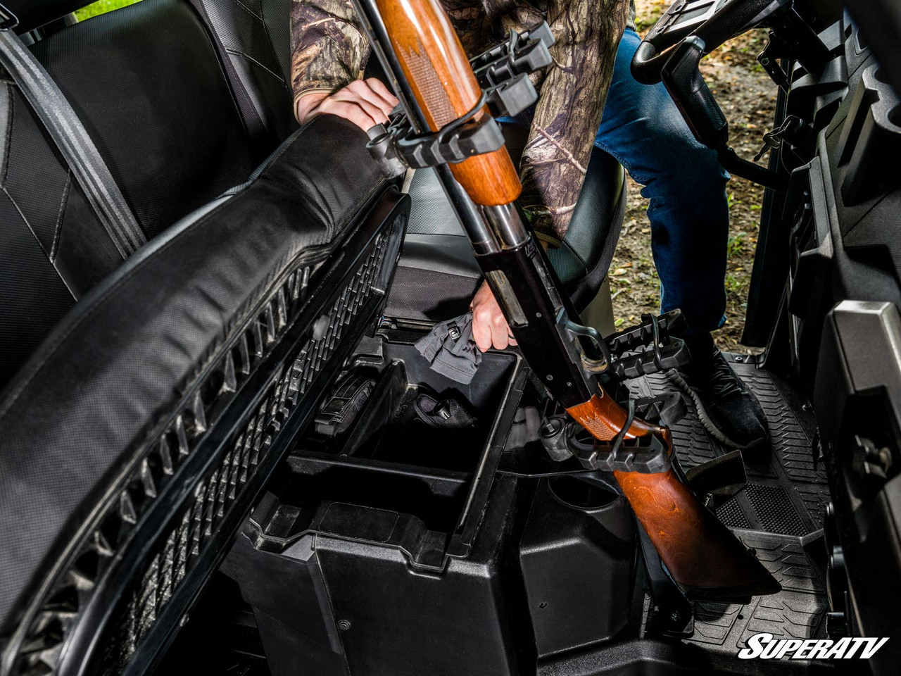 Polaris Ranger Xp 1000 Floor Mounted Gun Holder By Superatv Fmgh P