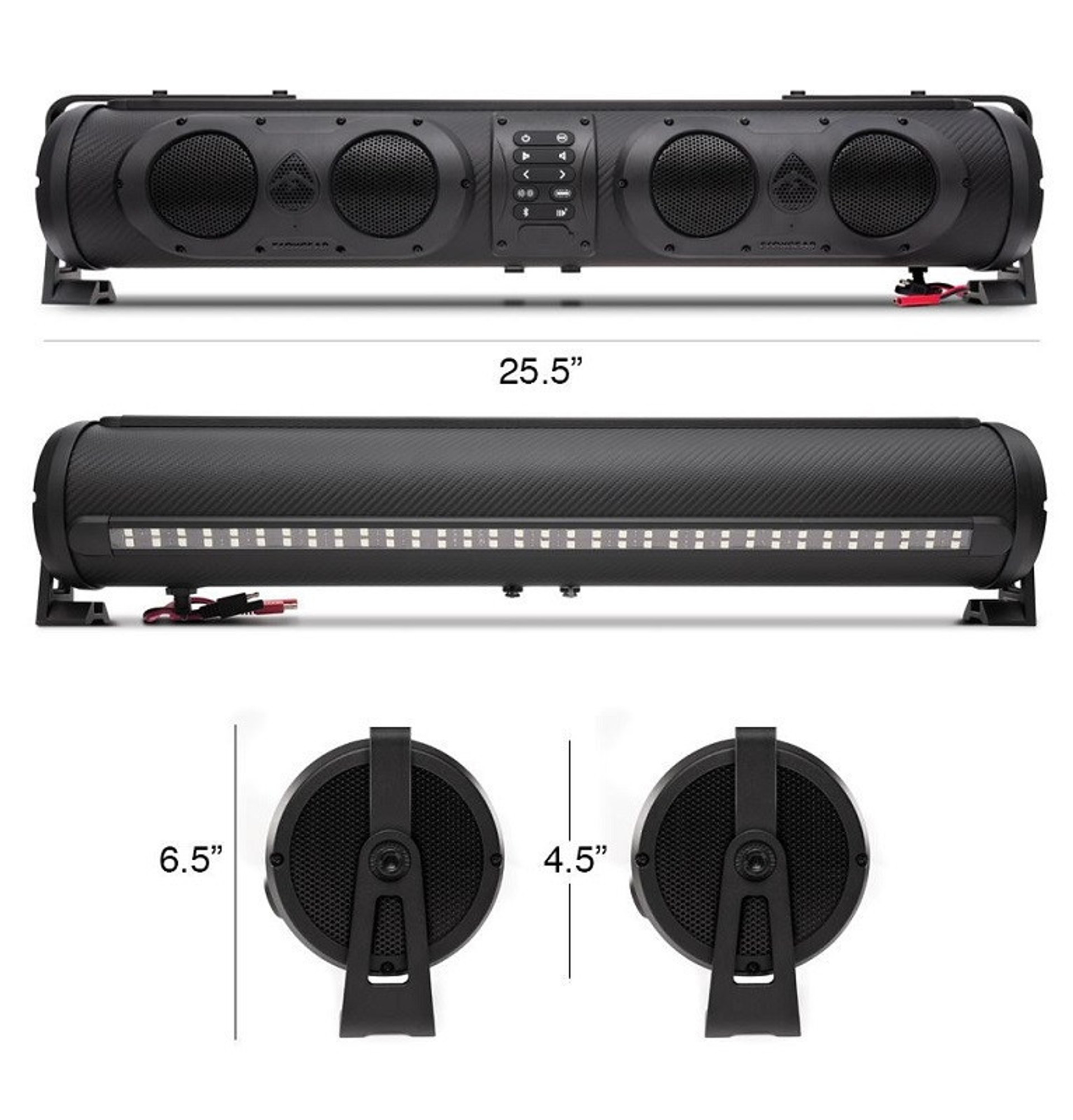 Polaris Ranger Soundextreme Amplified Bluetooth Utv Soundbar With Rgb