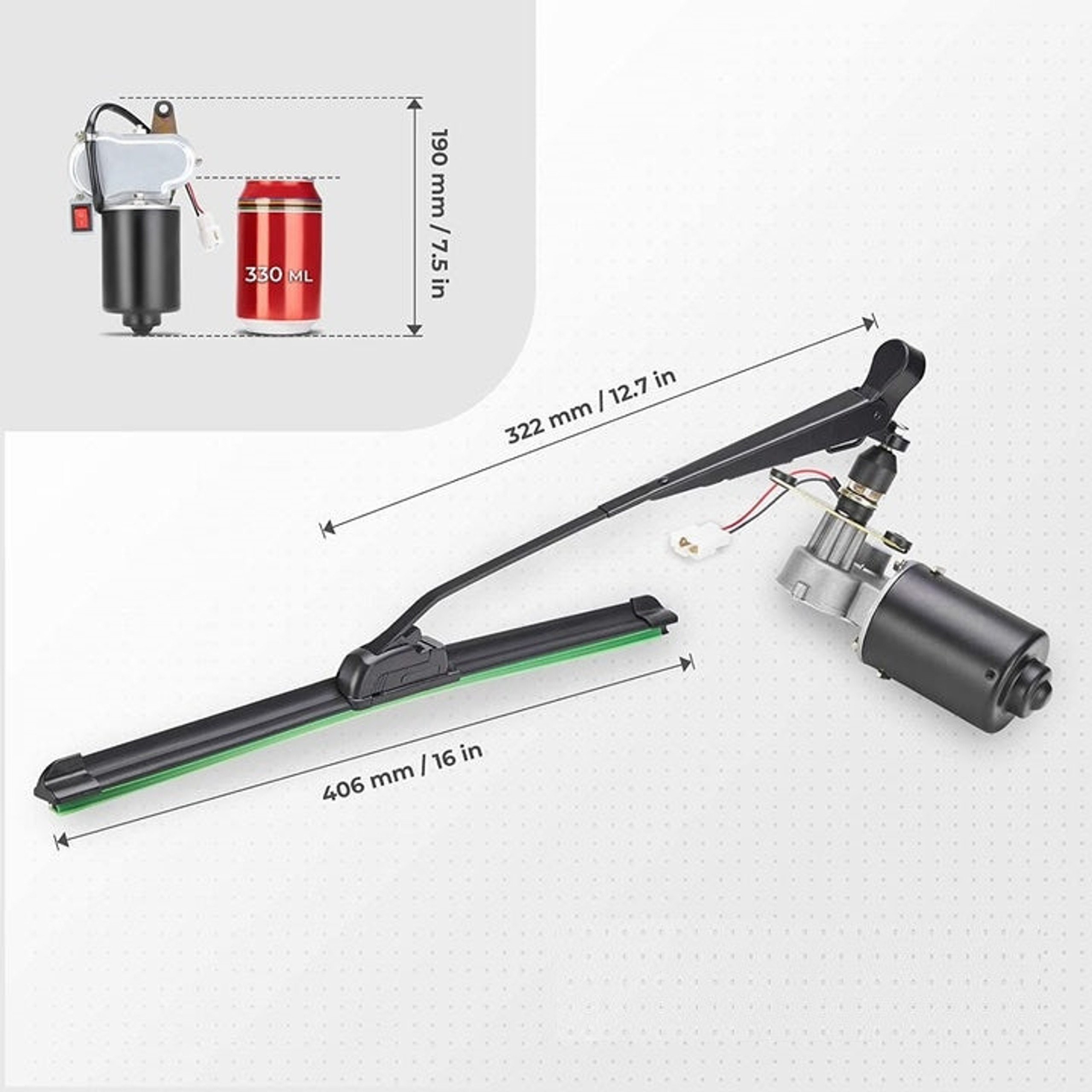 Polaris Ranger 570900xp 1000 12v Electric Windshield 16 Wiper Kit By