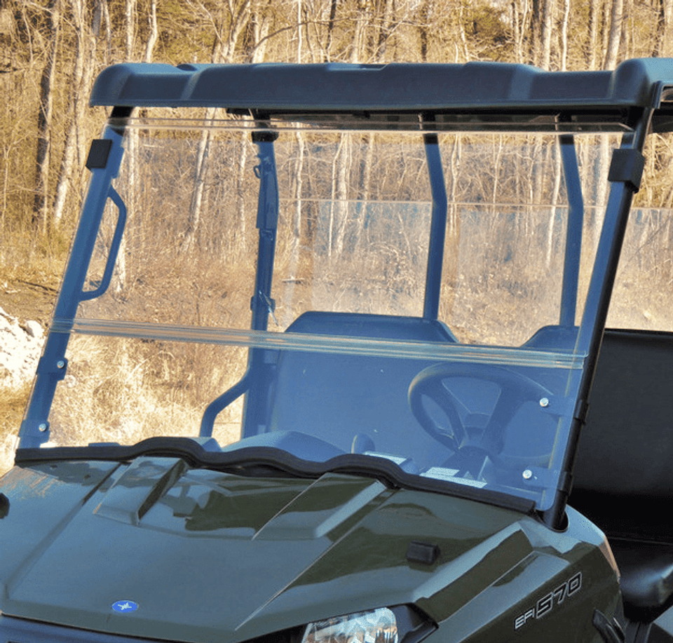 Folding Front Utv Windshield For The Polaris Ranger By Bad Dawg 693