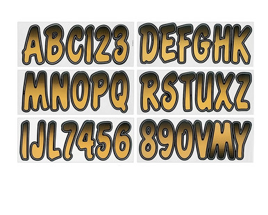 Polaris Ranger Boat Lettering Brown/Black 3″ Registration Kit ...