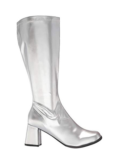 Go Go Women Boot Silver | Costume Shoes | Oya Costumes Canada