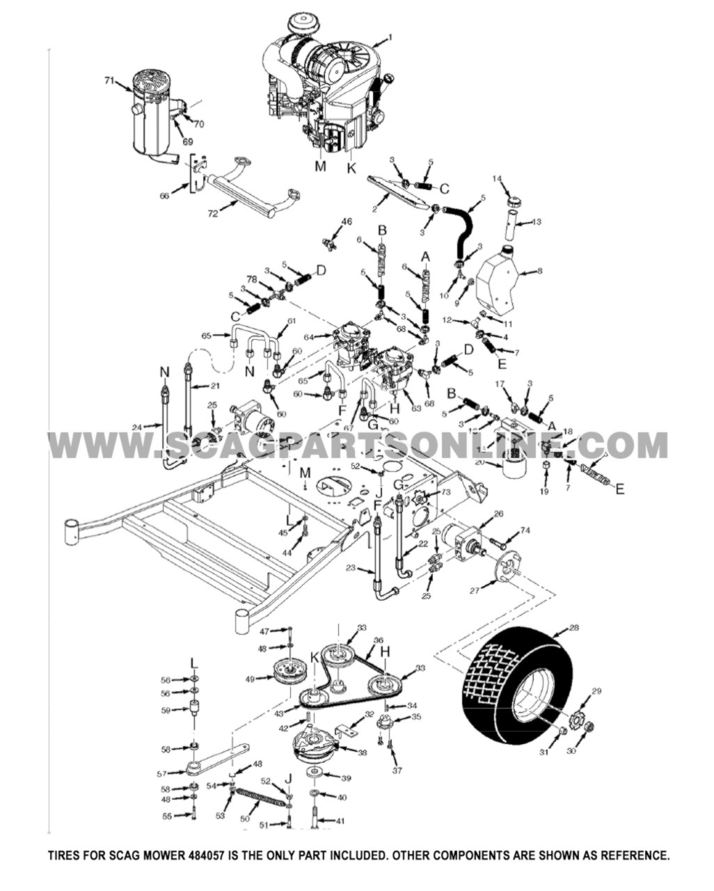 Tires for Scag Mower 484057 OEM