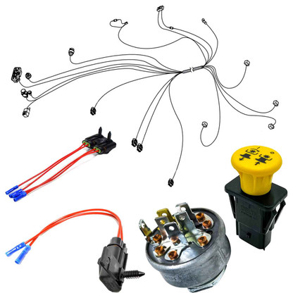 Wire Harness Kit For SCAG Turf Tiger II 61" Velocity Deck, 40hp Briggs ...