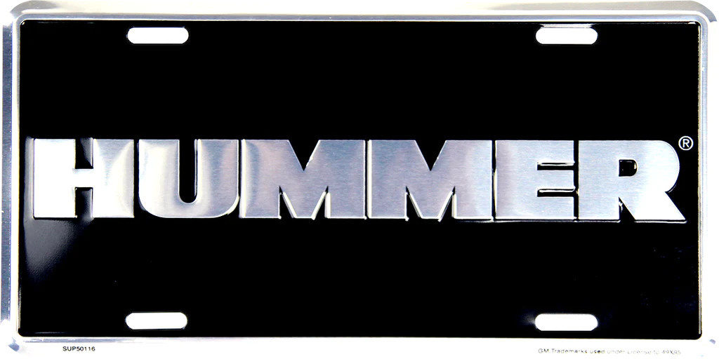 Hangtime HUMMER Super Stock 6x12 License Plate
