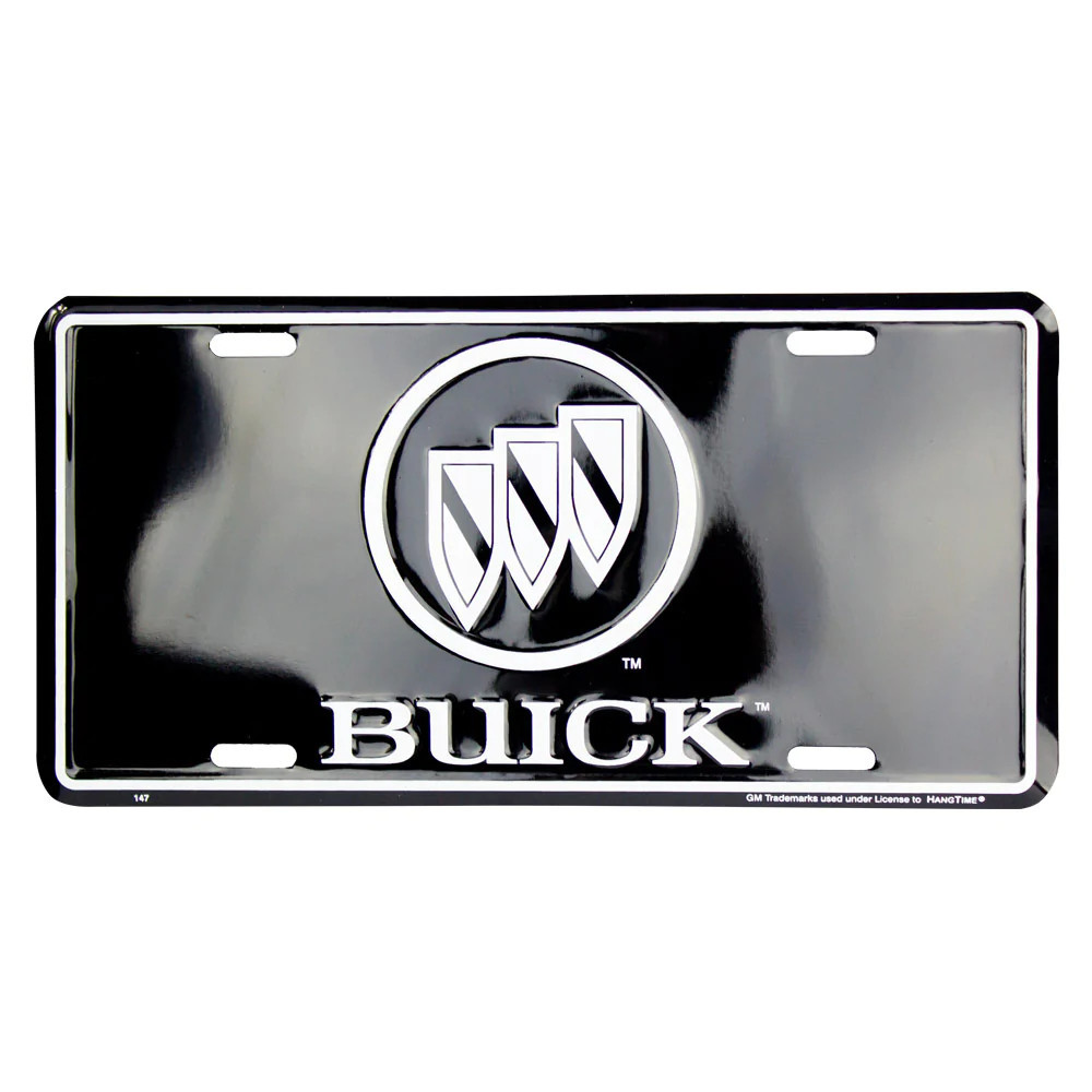 Hangtime Buick Logo on Black 6x12 License Plate