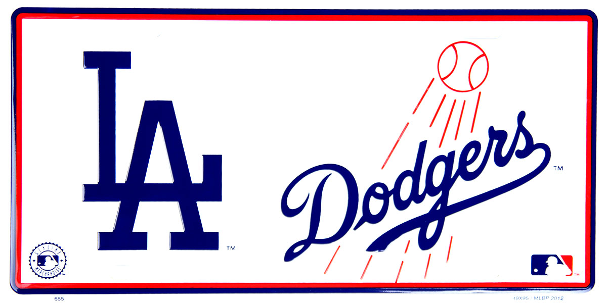 Hangtime MLB Los Angeles Dodgers 6x12 Classic License Plate