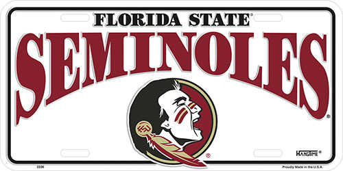Hangtime Florida State University - FSU Seminoles 6x12 License Plate