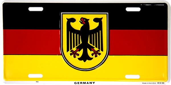 Hangtime German Flag with Eagle 6x12 License Plate 905