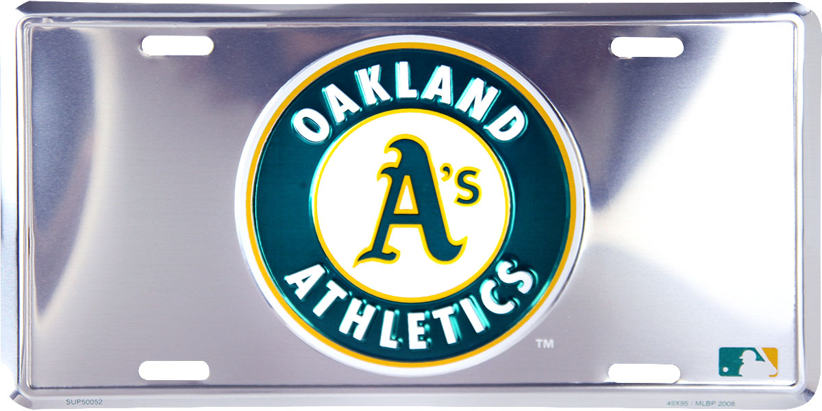 Hangtime MLB Oakland Athletics 6x12 Super Stock License Plate