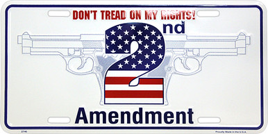 Don't Tread on my Rights - 2nd Amendment license plate
