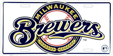 Hangtime Milwaukee Brewers 6x12 Classic License Plate