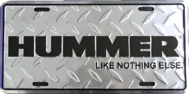 Hangtime HUMMER with Diamond Background 6x12 License Plate