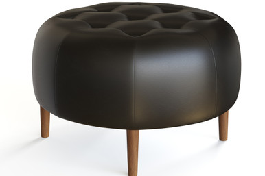 Willow Vegan Leather Ottoman - Inmod